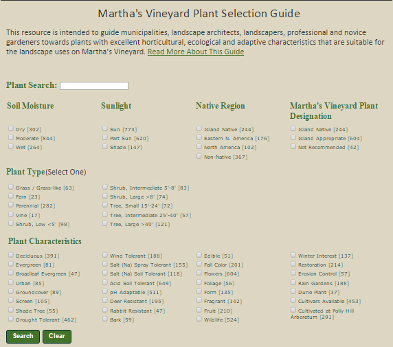 The Polly Hill Arboretum » PLANT SELECTION GUIDE
